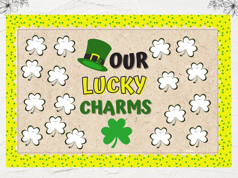 St. Patricks Themed Bulletin Board | Printable Bulletin Board Kit | Our ...