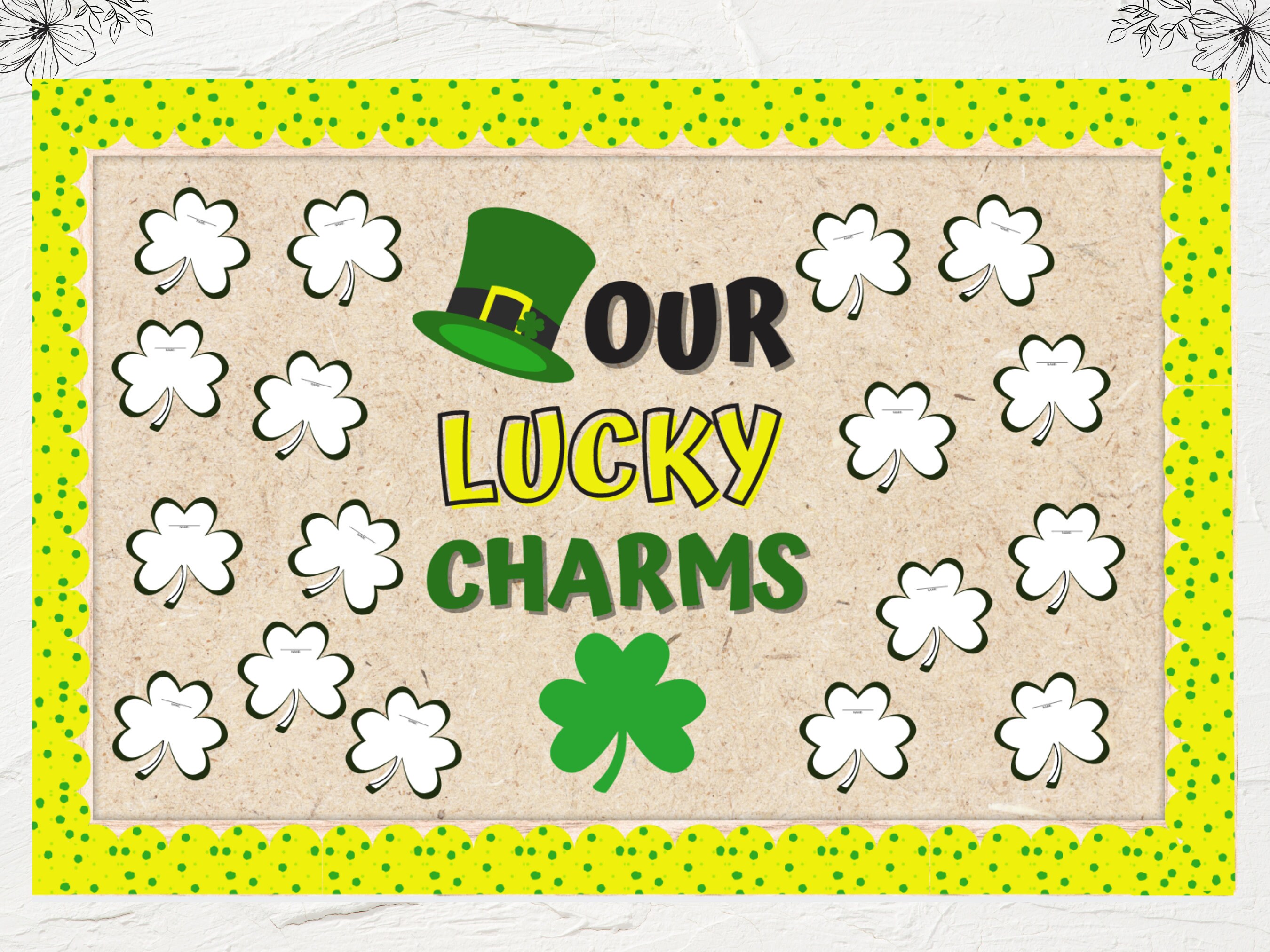 St. Patricks Themed Bulletin Board | Printable Bulletin Board Kit | Our ...