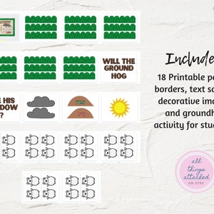 Groundhog Day Themed Bulletin Board | Printable Winter Bulletin Board ...