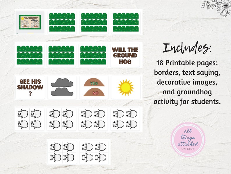 Groundhog Day Themed Bulletin Board | Printable Winter Bulletin Board ...