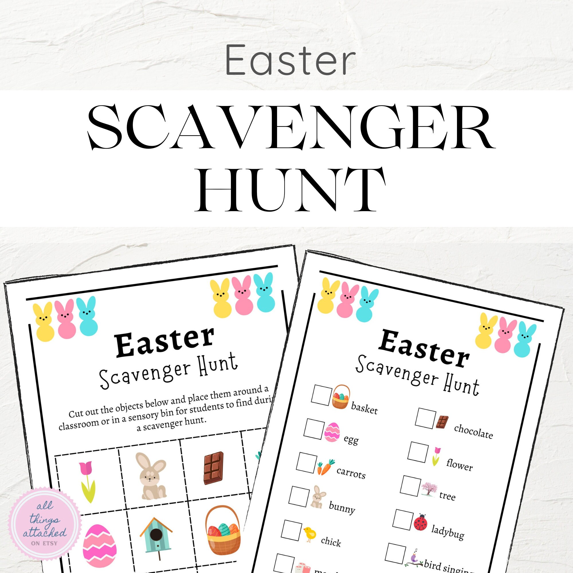 Easter Scavenger Hunt Printable Easter Activity for Kids Easter Party ...