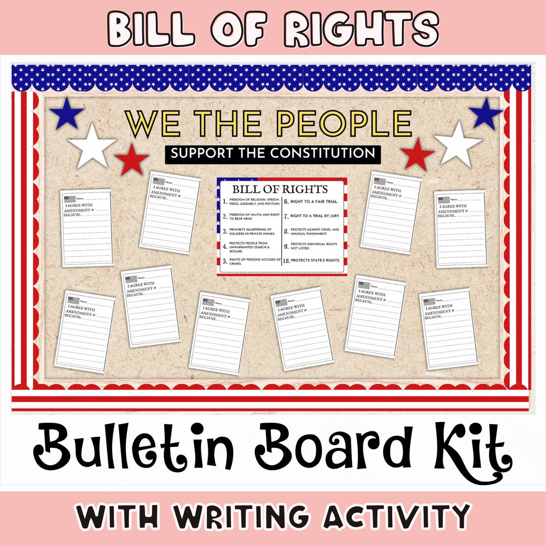 Constitution Bulletin Board Idea | Printable Bill of Rights Bulletin ...