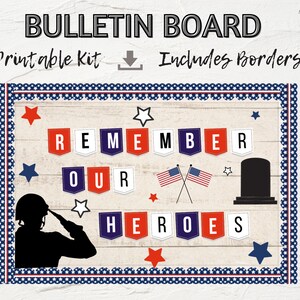 Veteran's Day Bulletin Board Kit Veteran's Day - Etsy