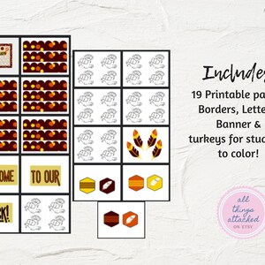 Thanksgiving Themed Bulletin Board Kit | Printable November Board ...