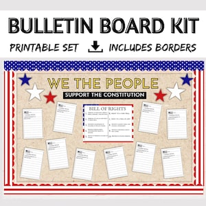 Constitution Bulletin Board Idea | Printable Bill of Rights Bulletin ...