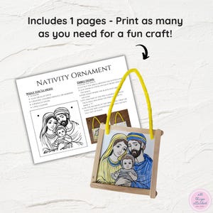 Printable Nativity Ornament Craft | Christmas Childrens Craft | Sunday ...