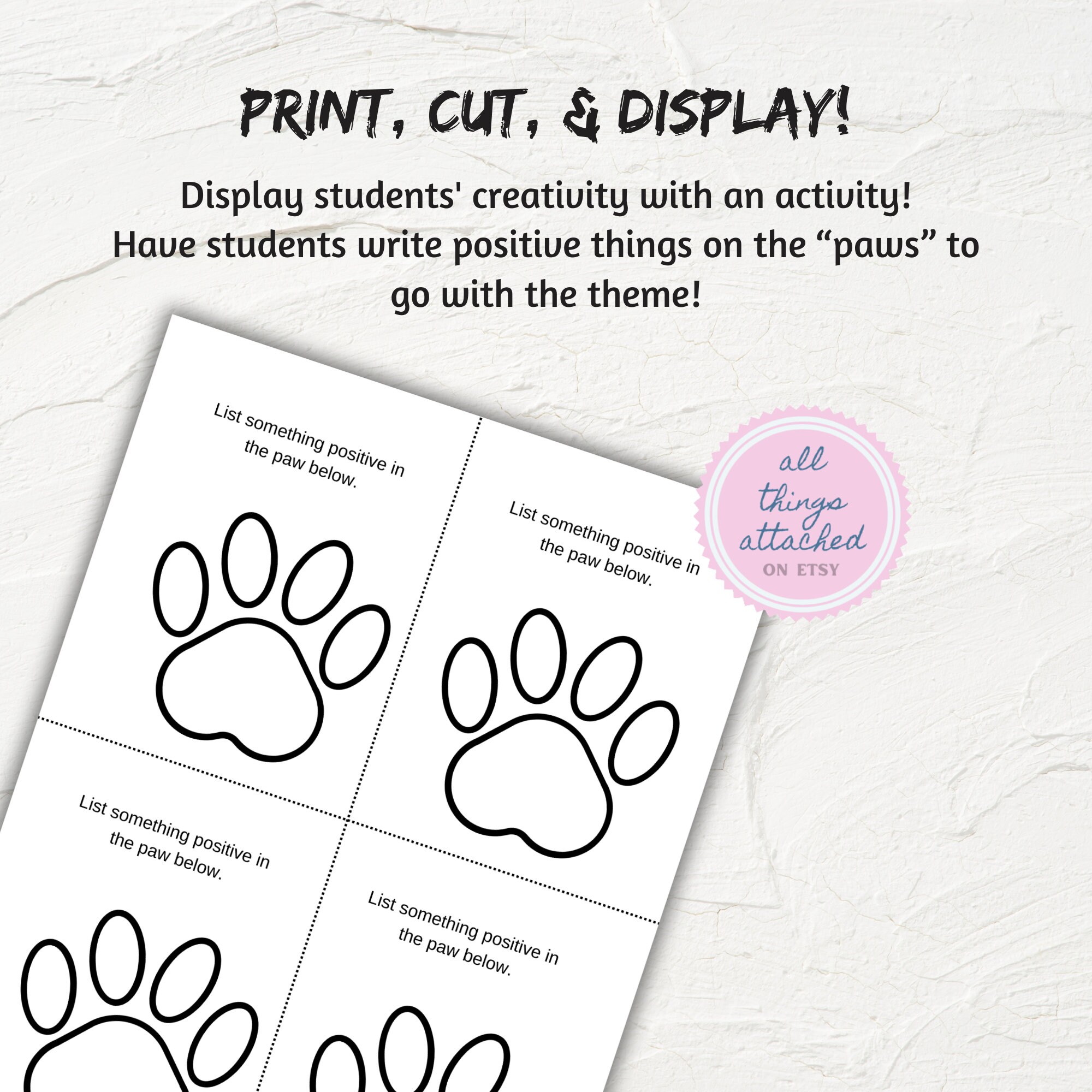 Positive Attitude Bulletin Board Kit | Printable Positive Classroom ...