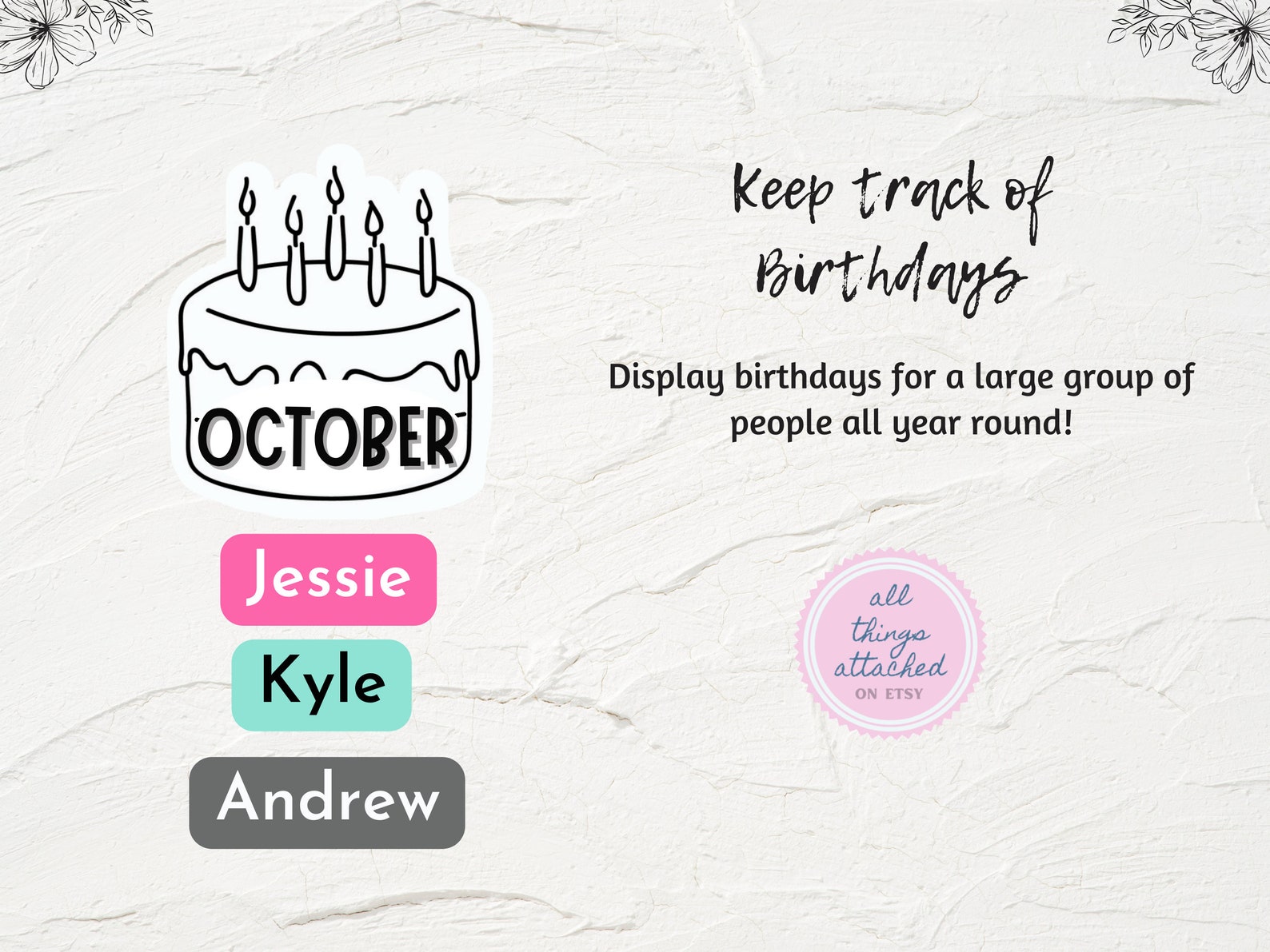 Birthdays Bulletin Board Set | Printable Classroom Bulletin Board Kit ...