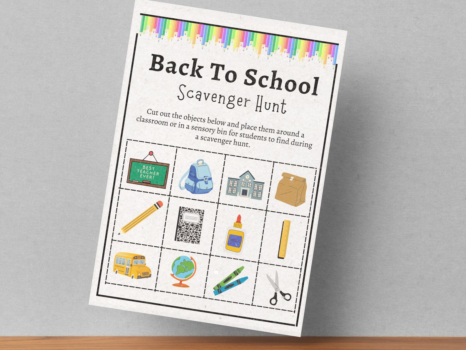 Back to School Scavenger Hunt | Printable Back to School Activity for ...