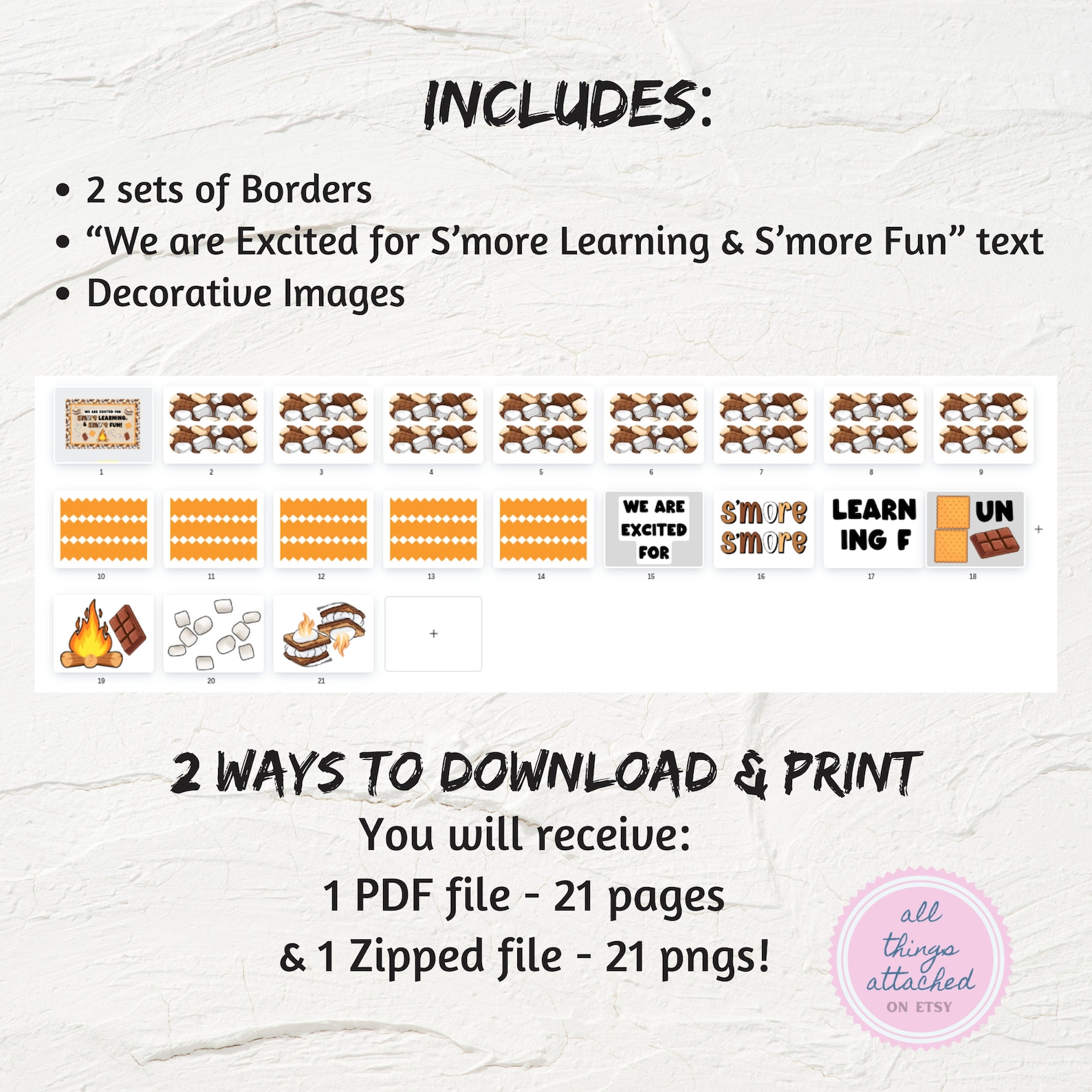 Back to School Bulletin Board | Printable S'mores New Bulletin Board ...