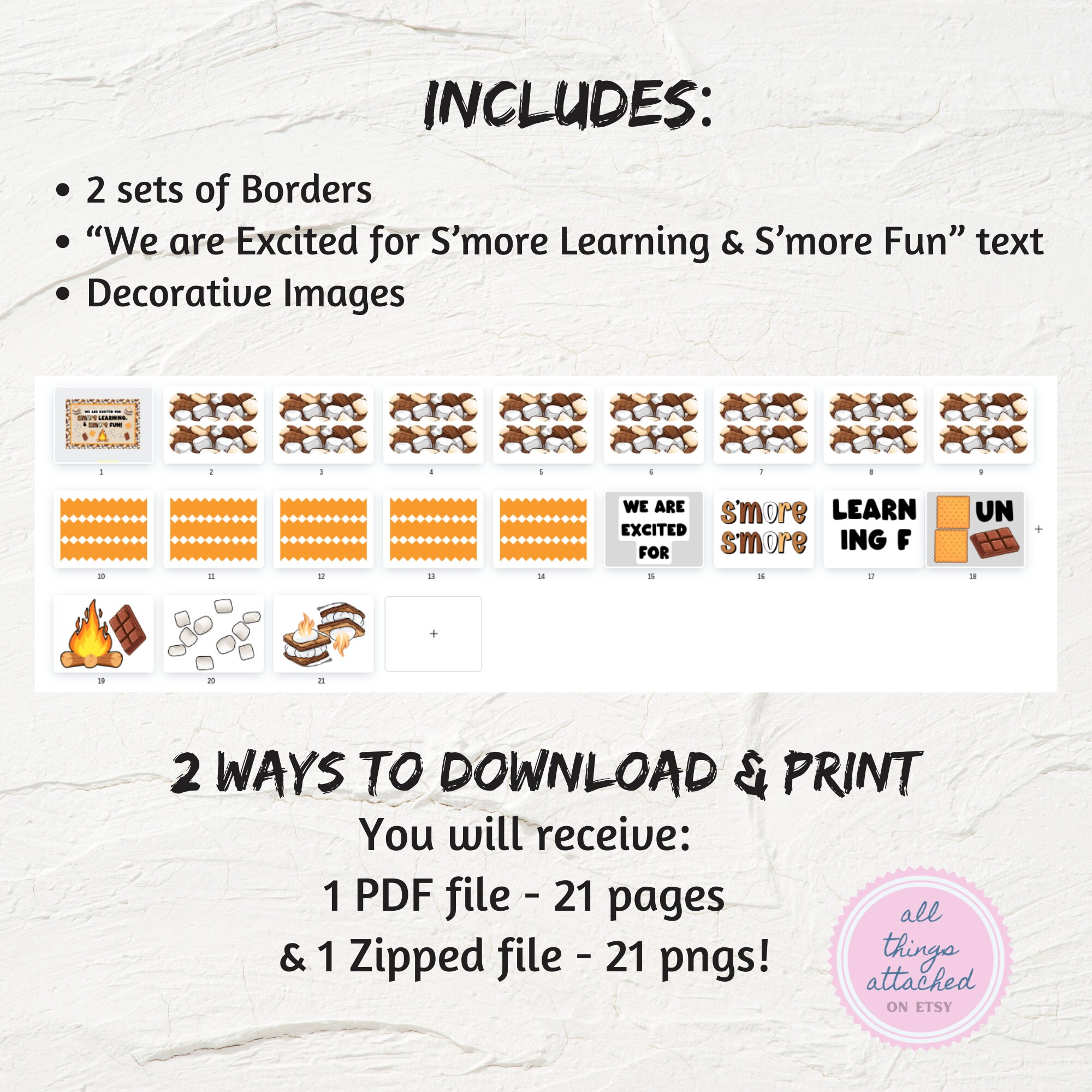 Back to School Bulletin Board | Printable S'mores New Bulletin Board ...