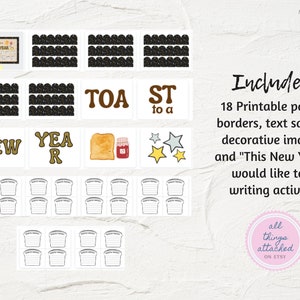New Year Bulletin Board Idea | Printable Bulletin Board Kit | Toast to ...