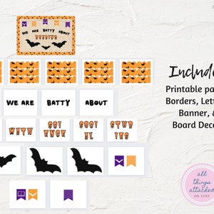 Halloween Themed Bulletin Board Set | Printable October Board Kit | We ...