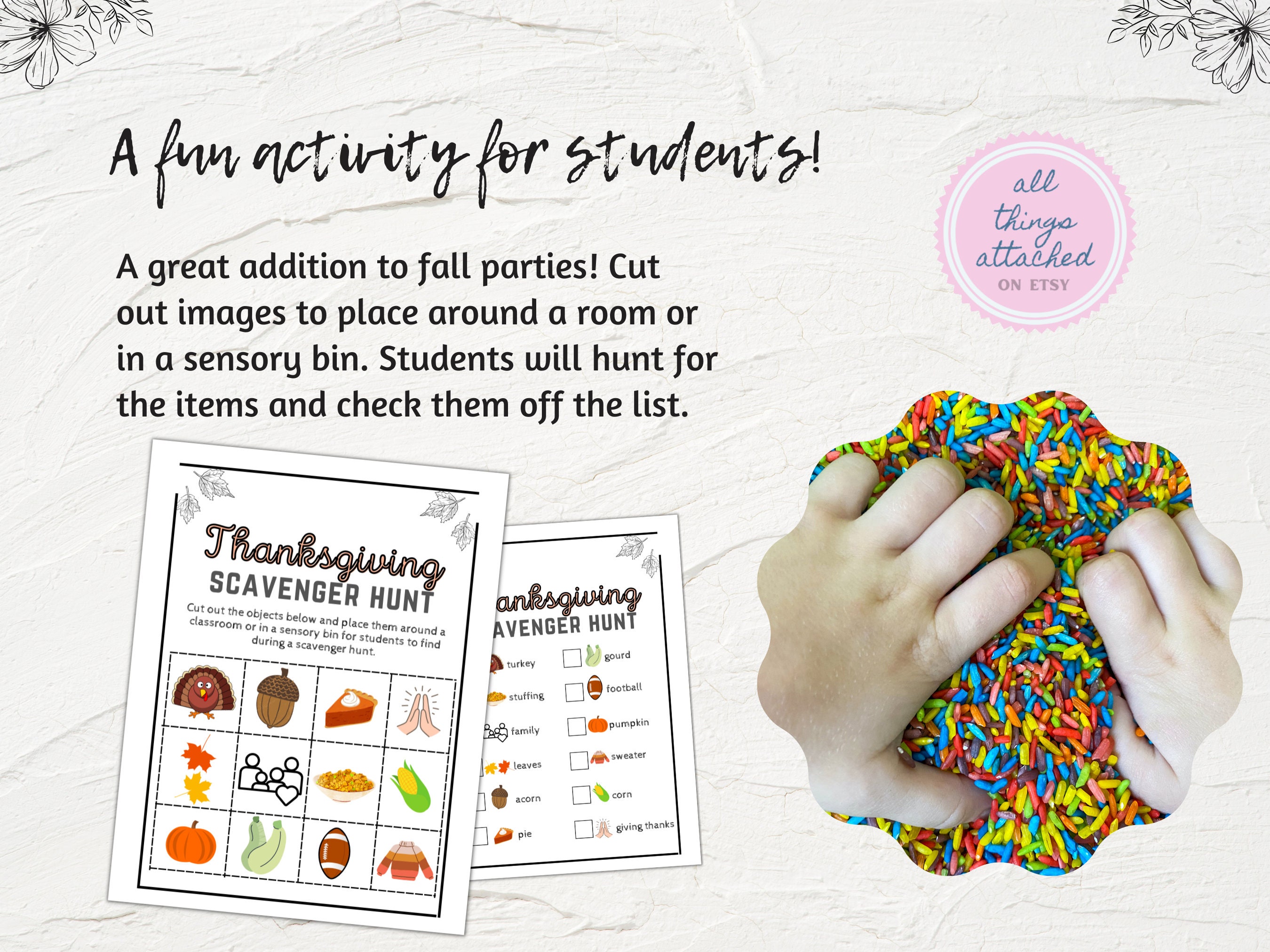 Thanksgiving Scavenger Hunt | Printable Thanksgiving Games | Kids ...