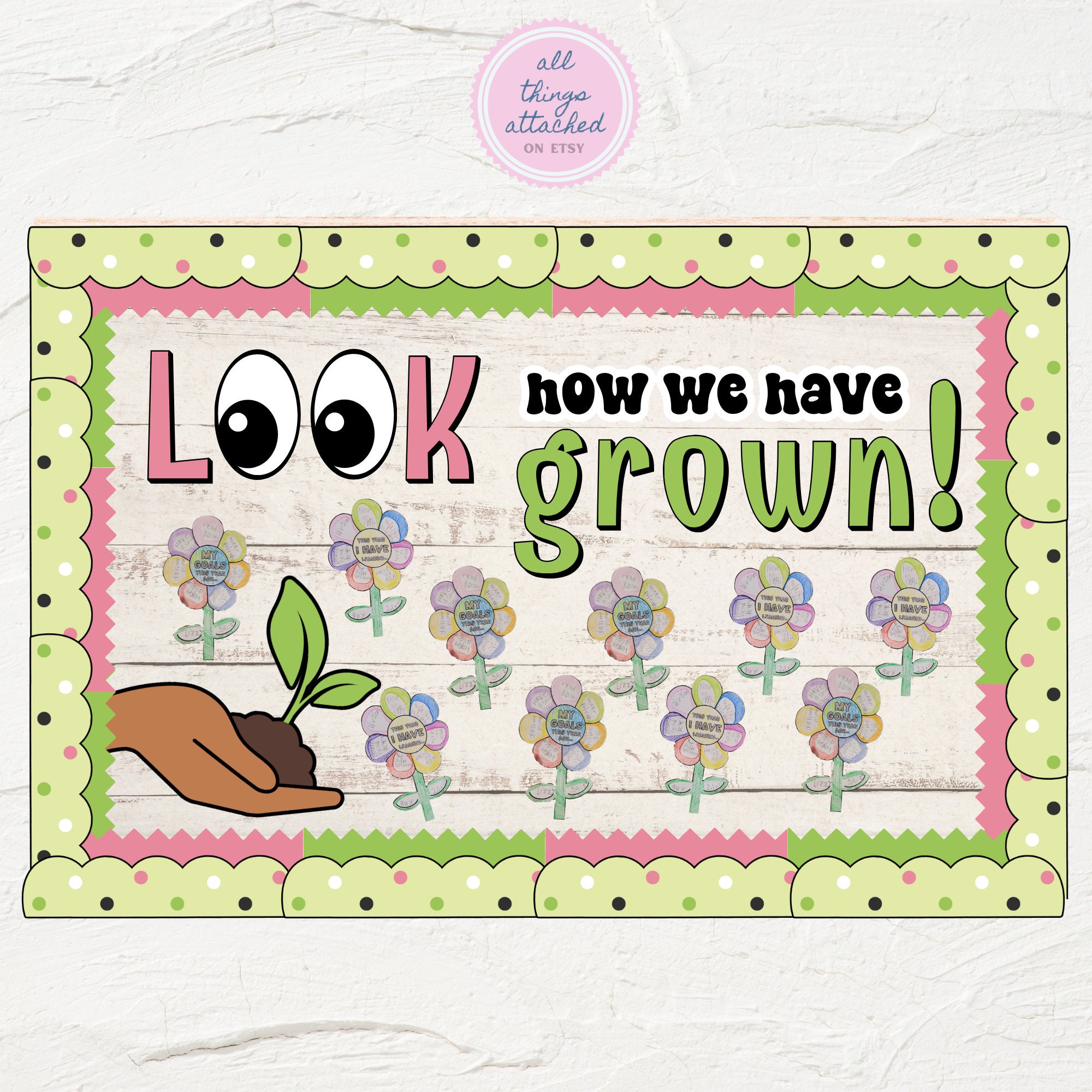 End of the Year Bulletin Board Kit | Look How We Have Grown Bulletin ...