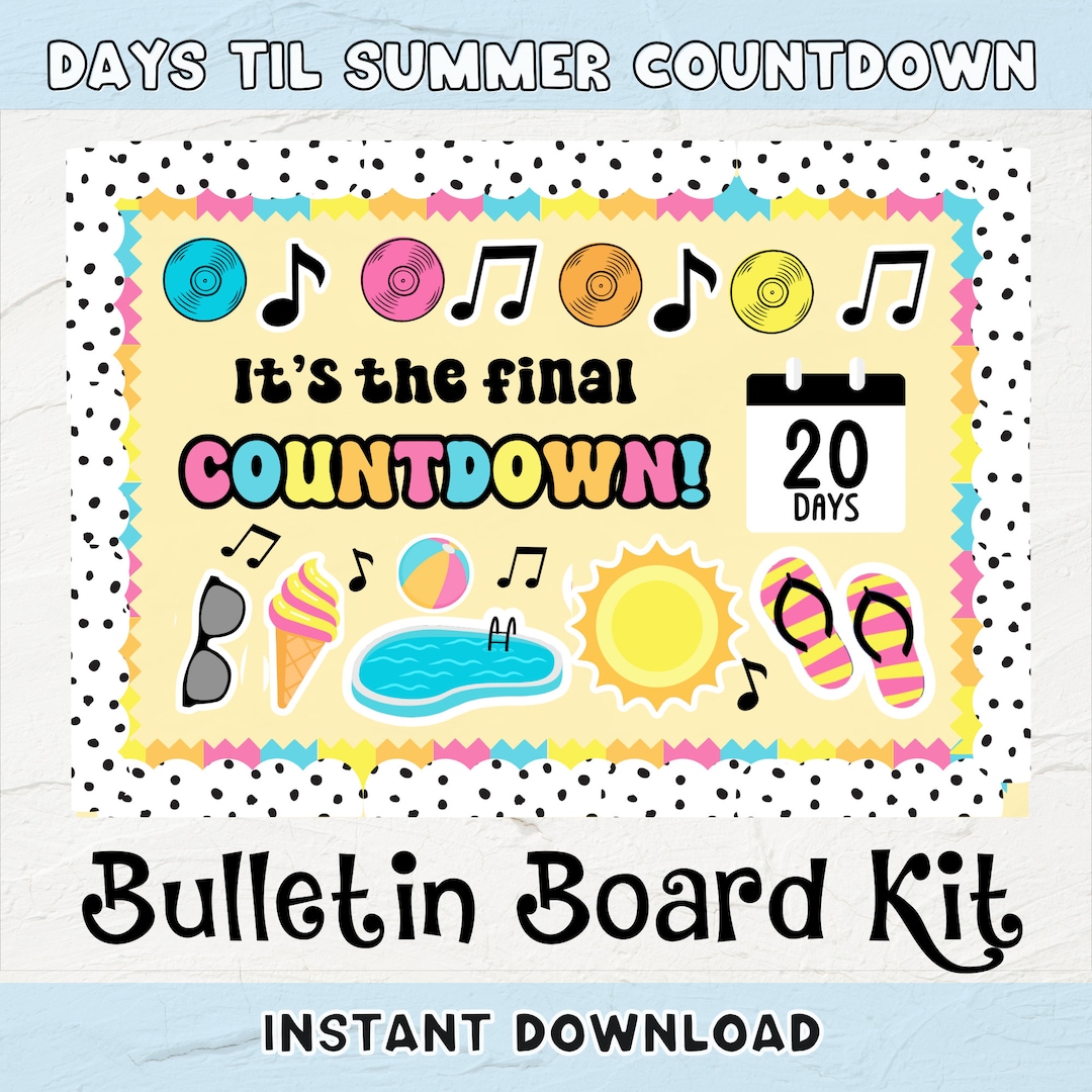 End of the Year Bulletin Board | Printable May June Bulletin Board Kit ...