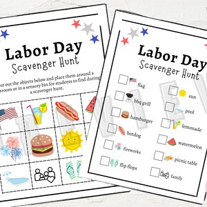 Labor Day Scavenger Hunt | Printable Labor Day Day Activity for Kids ...