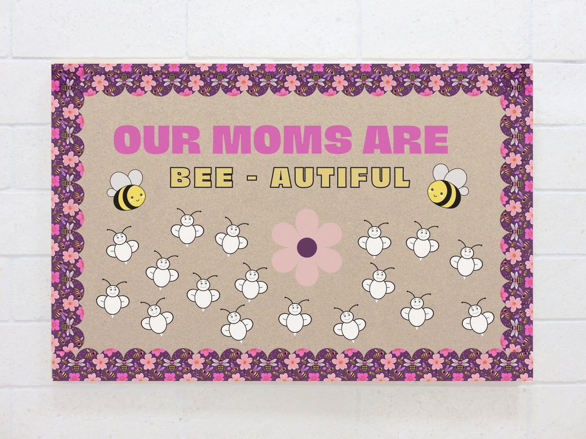 Mother's Day Themed Bulletin Board | Printable Mother's Day Board Set ...