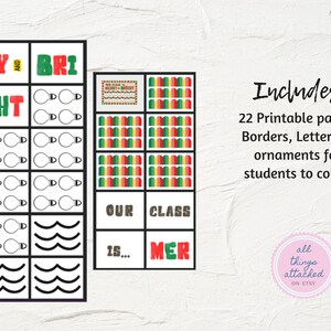 Christmas Themed Bulletin Board Set | December Printable Board Kit ...