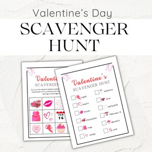 Valentine's Day Scavenger Hunt | Printable Valentine's Day Game ...