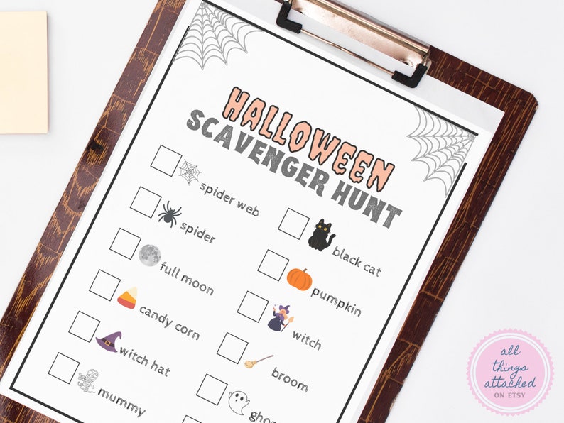 Halloween Scavenger Hunt Printable Halloween Game Kids Halloween ...