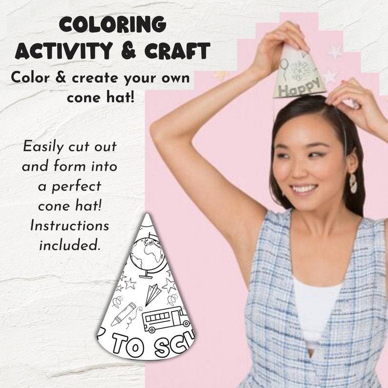 Printable Back to School Activity | Back to School Hat Craft ...