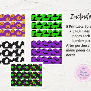 Halloween Bulletin Board | Printable Borders | Halloween Themed Colors ...