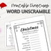 Christmas Games Christmas Activity Word Scramble Printable Worksheet ...