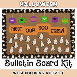 Halloween Bulletin Board | Meet Our Boo Crew | Student Ghost Activity ...
