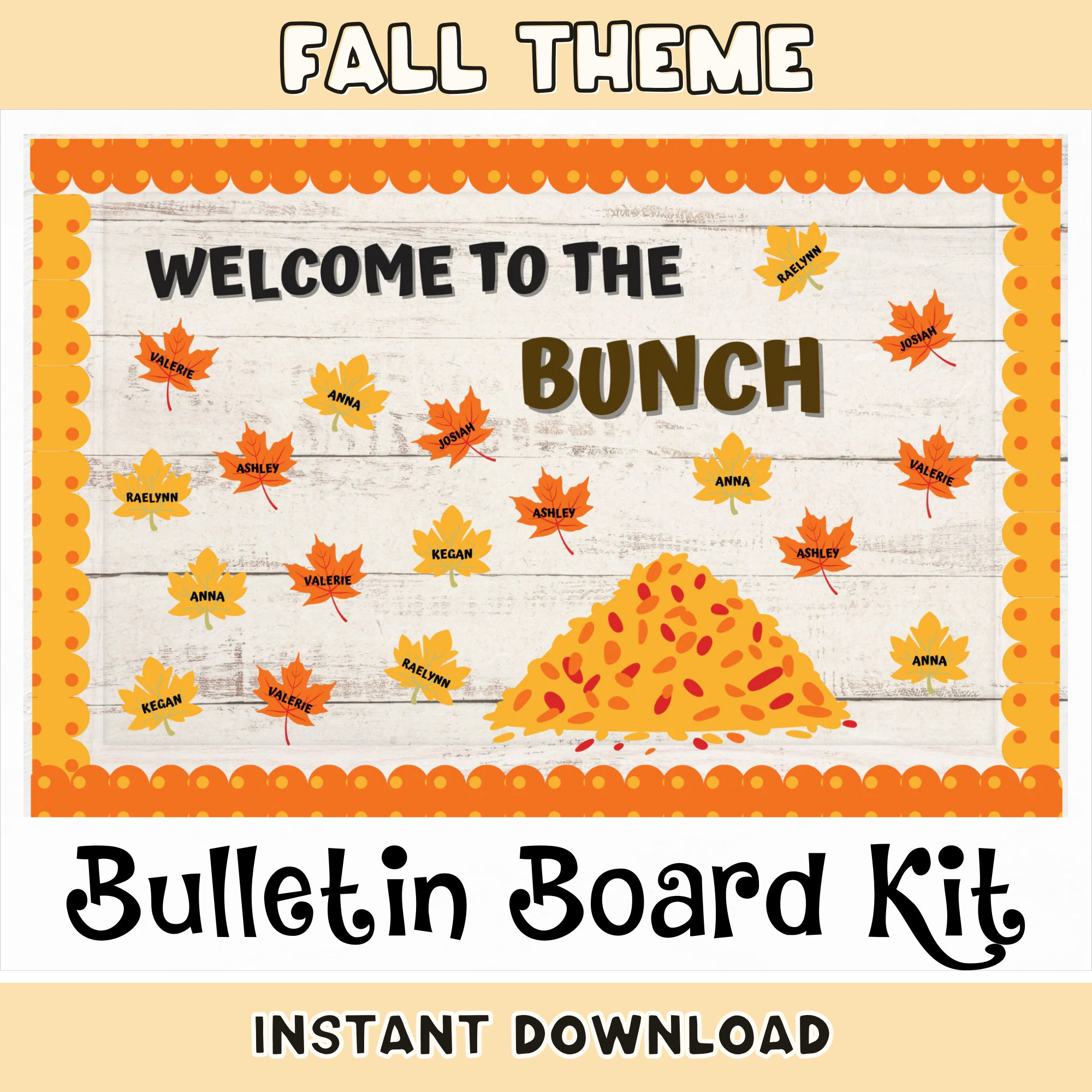 Fall Themed Bulletin Board Set | Printable Back to School Board Kit ...