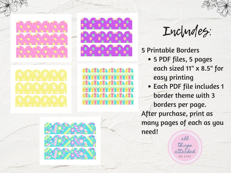 Easter Bulletin Board Borders | Printable Bulletin Board Trim | Easter ...