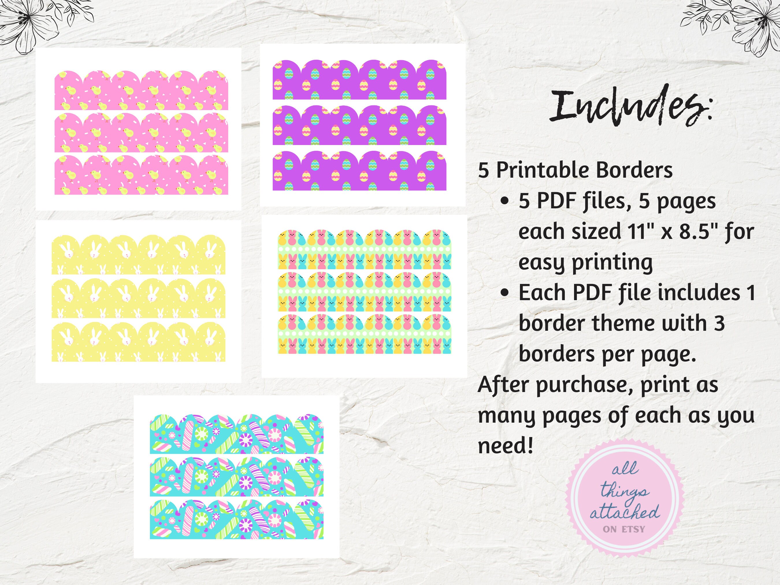 Easter Bulletin Board Borders | Printable Bulletin Board Trim | Easter ...