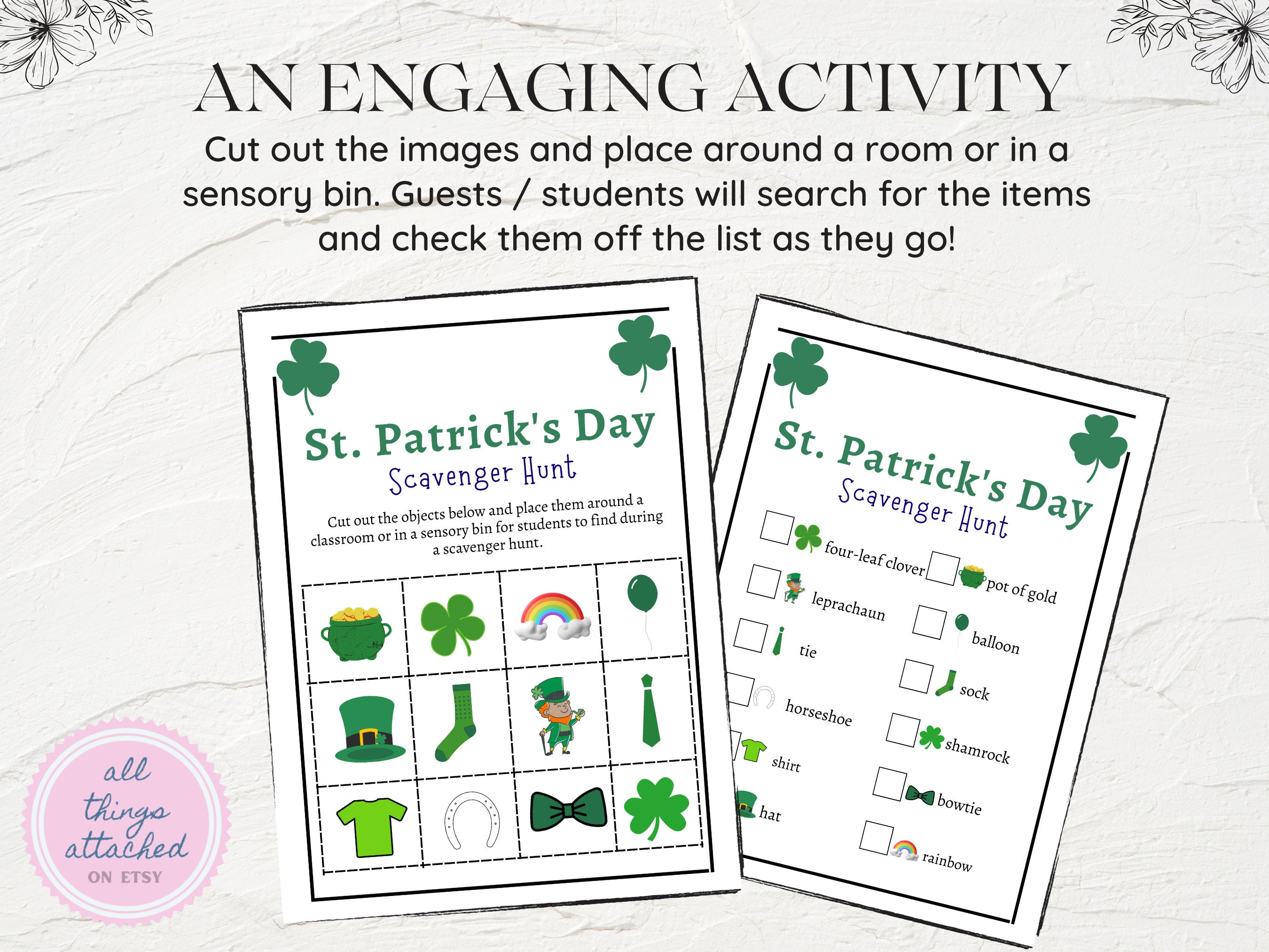St. Patrick's Day Scavenger Hunt | Printable Saint Patrick's Day ...