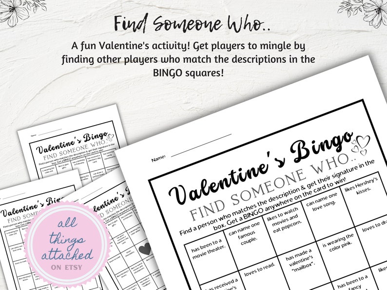 Valentine's Games | Printable Valentine's Bingo | Valentine's Day ...