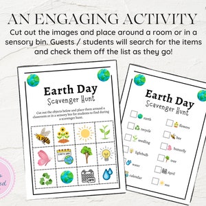 Earth Day Scavenger Hunt | Printable Earth Day Activity for Kids ...