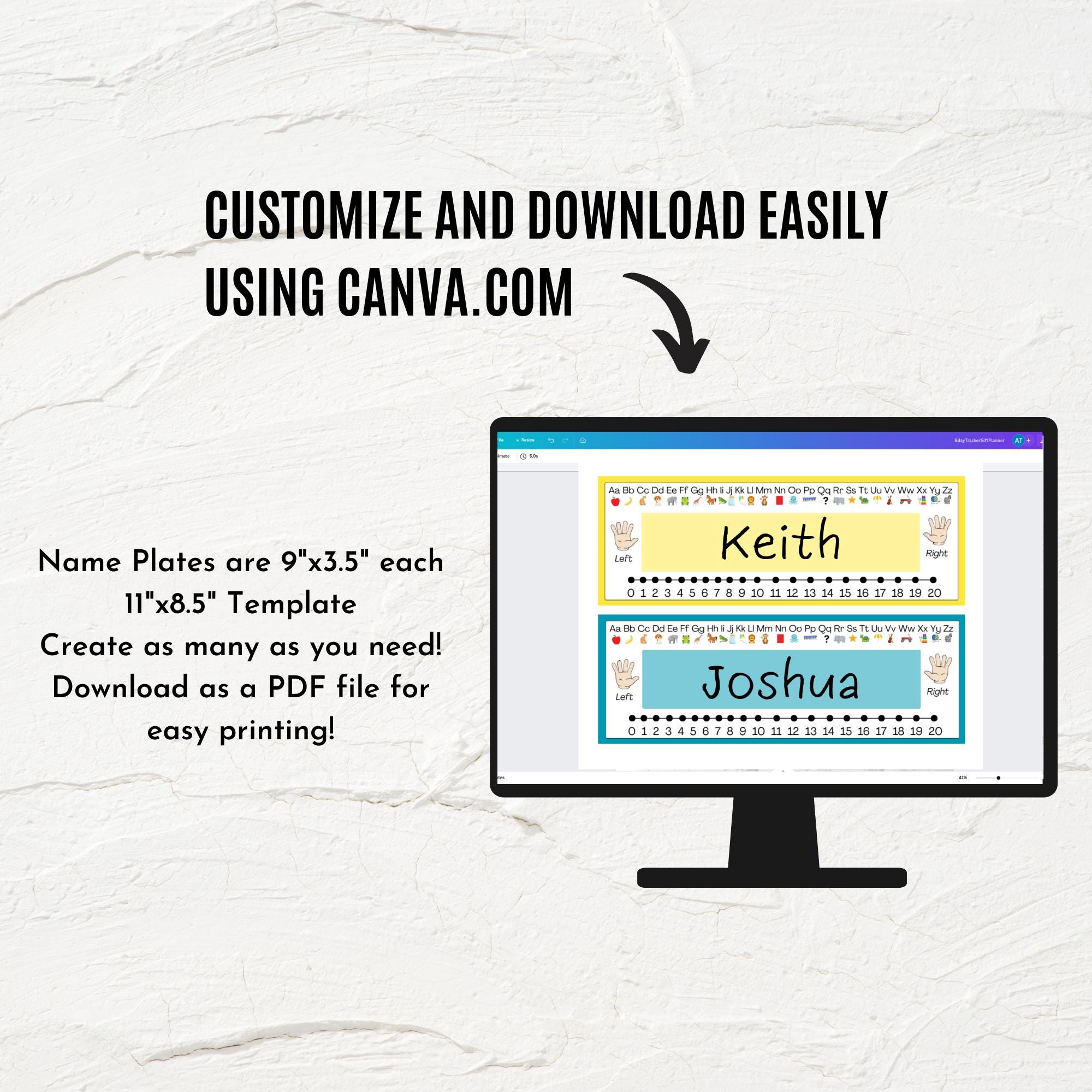 Students Desk Plates | Printable Student Name Cards | Editable Student ...