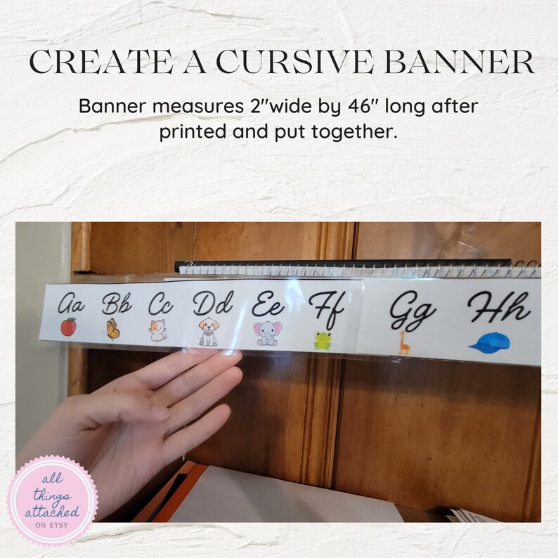 Cursive Alphabet Printout | Cursive Letter Wall Poster A-Z | Homeschool ...