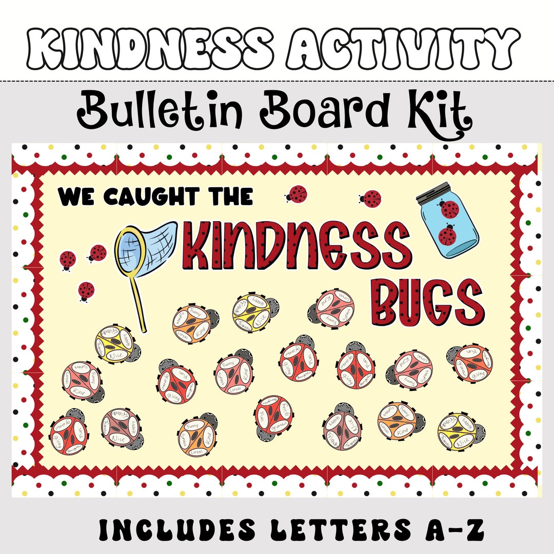 Kindness Bulletin Board Ladybug Classroom Board Kit We Caught the ...