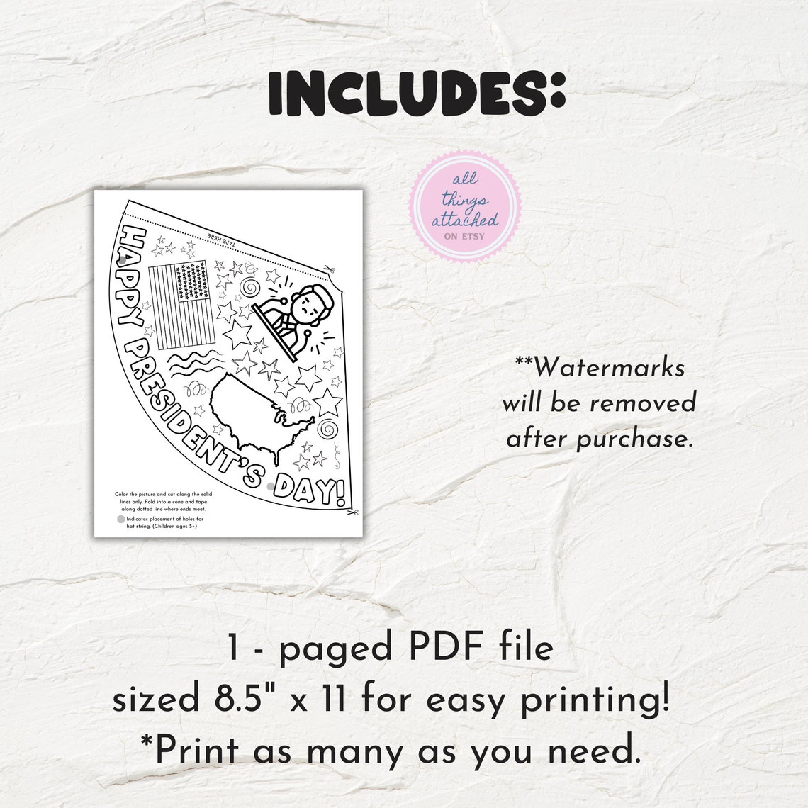 Printable President's Day Activity | President's Day Hat Craft ...