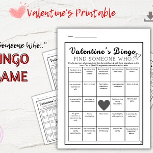 Valentine's Games | Printable Valentine's Bingo | Valentine's Day ...