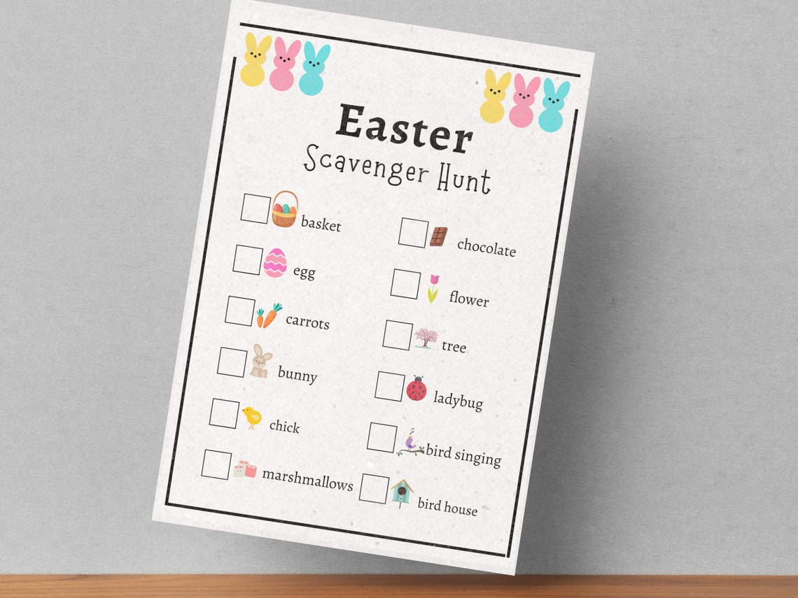 Easter Scavenger Hunt Printable Easter Activity for Kids Easter Party ...