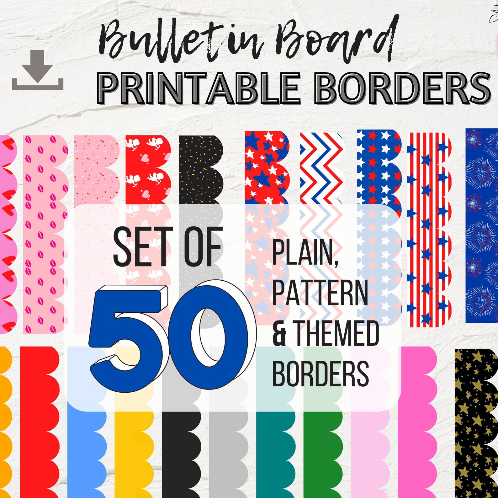 Printable Bulletin Borders | 50 Bulletin Board Borders | Decorative ...