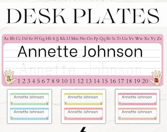 Students Desk Plates | Printable Student Name Cards | Editable Student ...