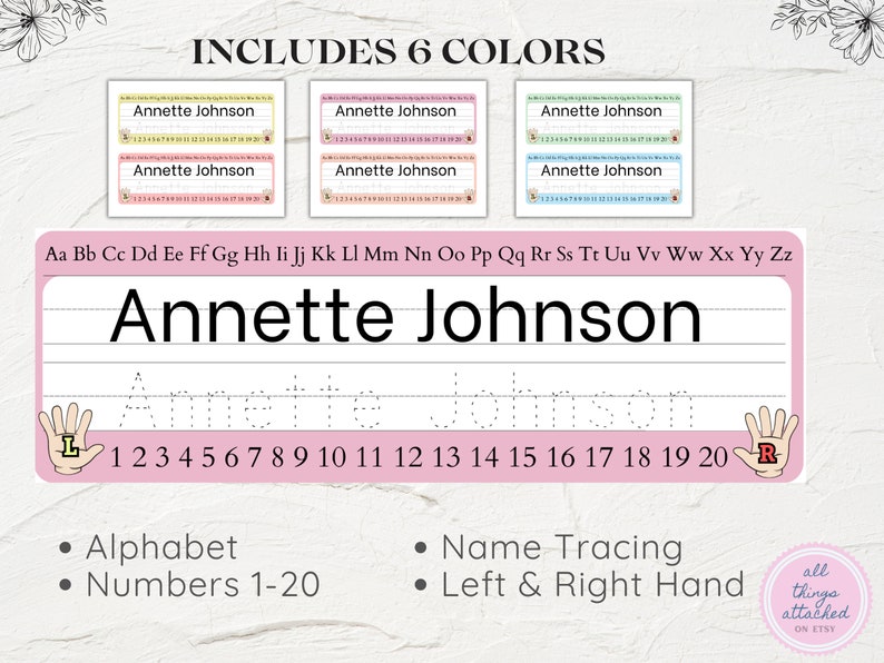 Student Desk Plates Template | Editable Student Name Cards | Student ...