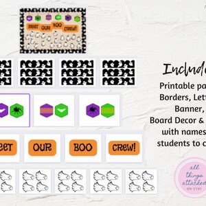 Halloween Bulletin Board | Meet Our Boo Crew | Student Ghost Activity ...