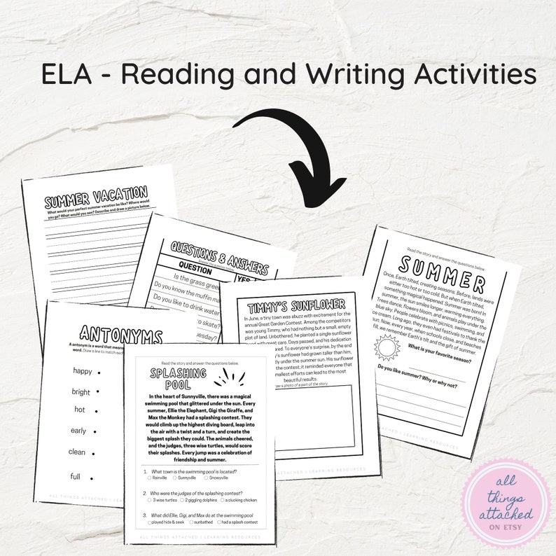 2nd 3rd 4th Grade Worksheets | Early Finishers Work Packet for June ...