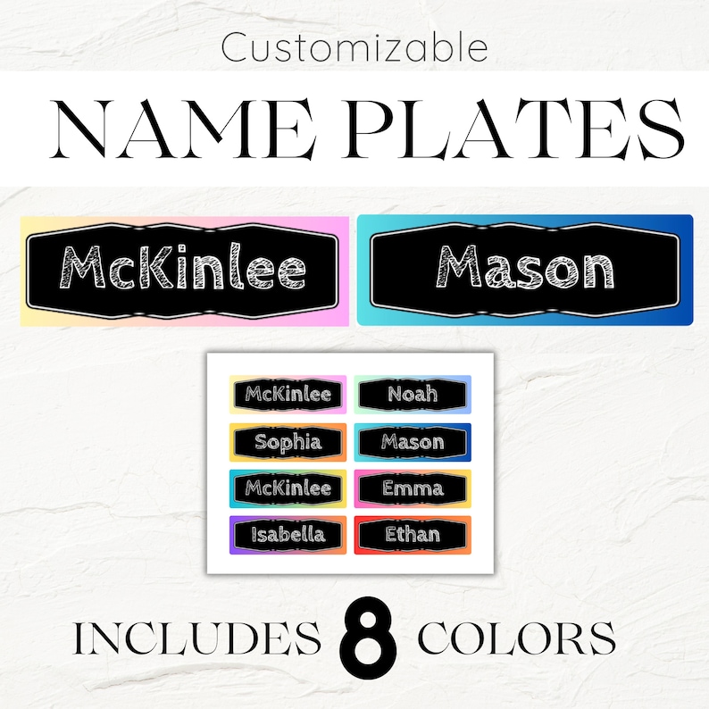 Classroom Name Labels Template | Editable Classroom Labels | Name Tags ...