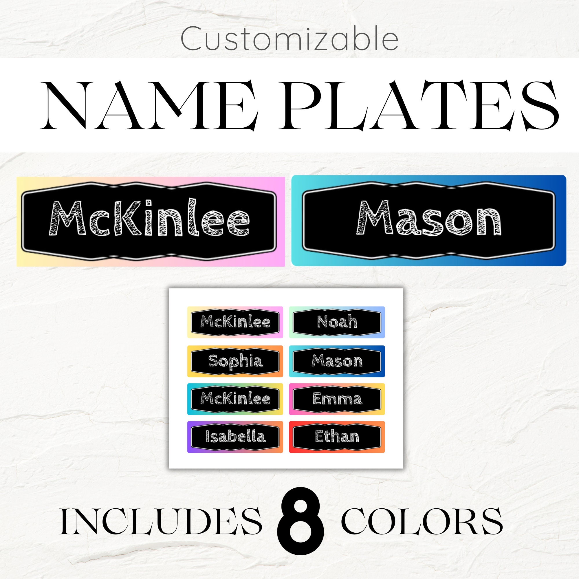 Classroom Name Labels Template | Editable Classroom Labels | Name Tags ...