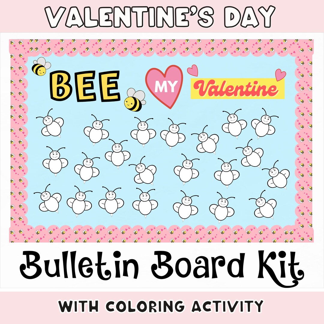 Valentine's Day Bulletin Board Set | Printable February Bulletin Board ...
