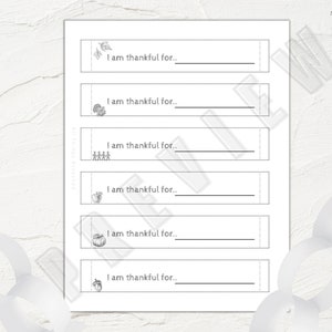 Thanksgiving Gratitude | Printable Paper Chain | I'm Thankful for | 30 ...